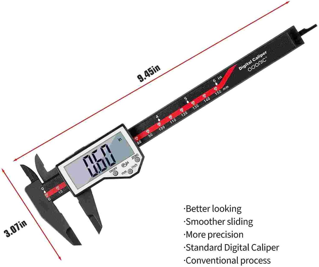 Digital Caliper, Caliper Measuring Tool with Large LCD Screen, Inch and ...
